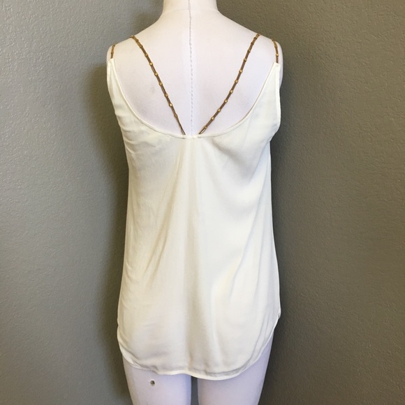 See U Soon | Tops | Gold Chain Strap Tank Blouse | Poshmark